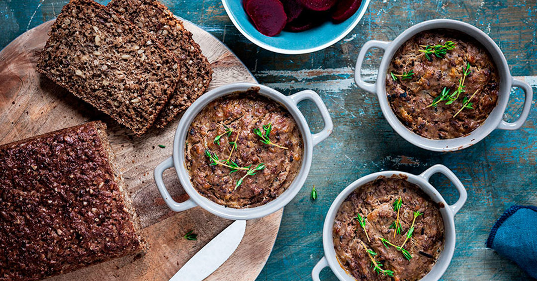 Leverpostej med grøntsager