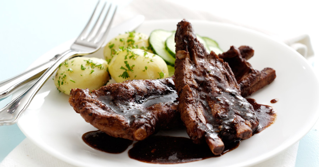 Gode ben - grydestegte ribben